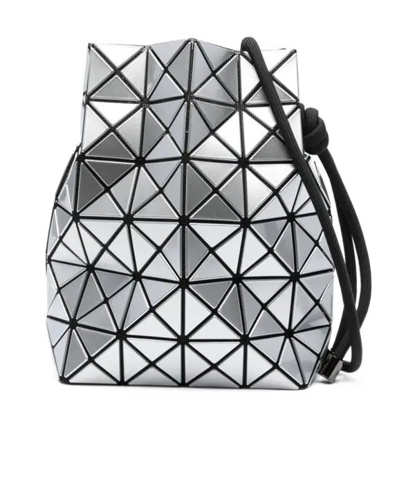 Issey Miyake Bao Bao Geometric-pattern Drawstring Bucket Bag - Silver