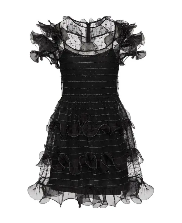 Red Valentino Ruffled Mini Dress