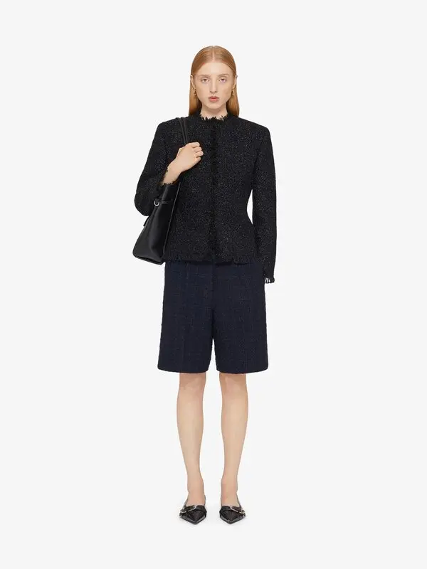 Givenchy Textured Frayed-edge Jacket