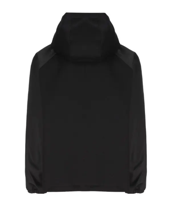 Prada Logo Plaque Drawstring Hooded Jacket