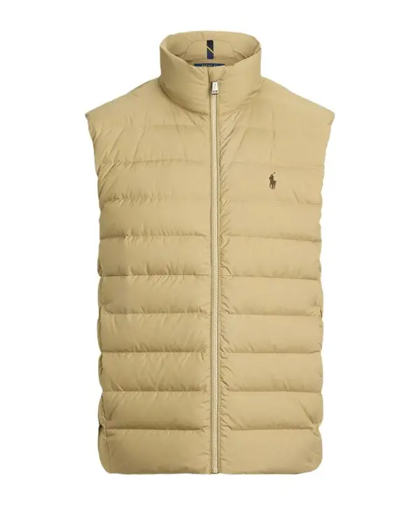 Polo Ralph Lauren Quilted Gilet With Embroidered Logo - Beige