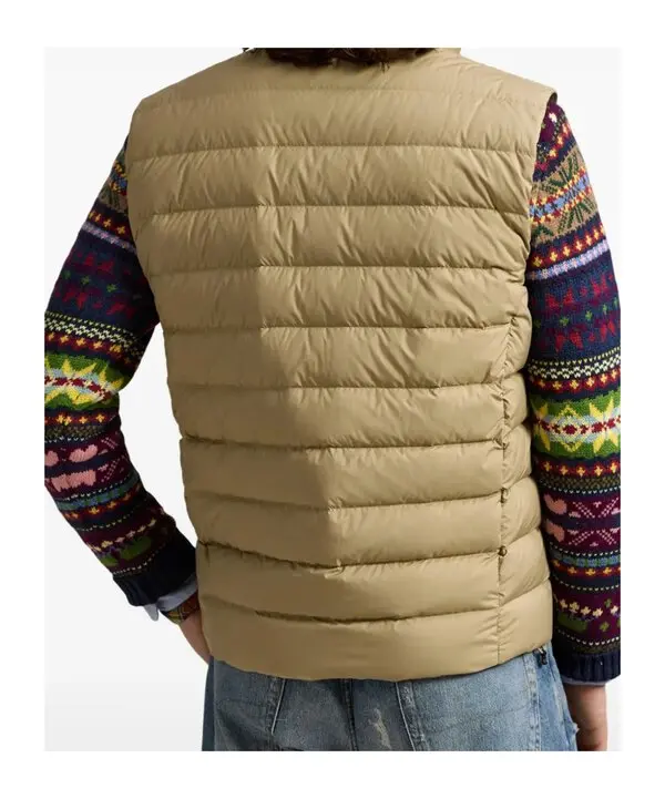 Polo Ralph Lauren Quilted Gilet With Embroidered Logo - Beige