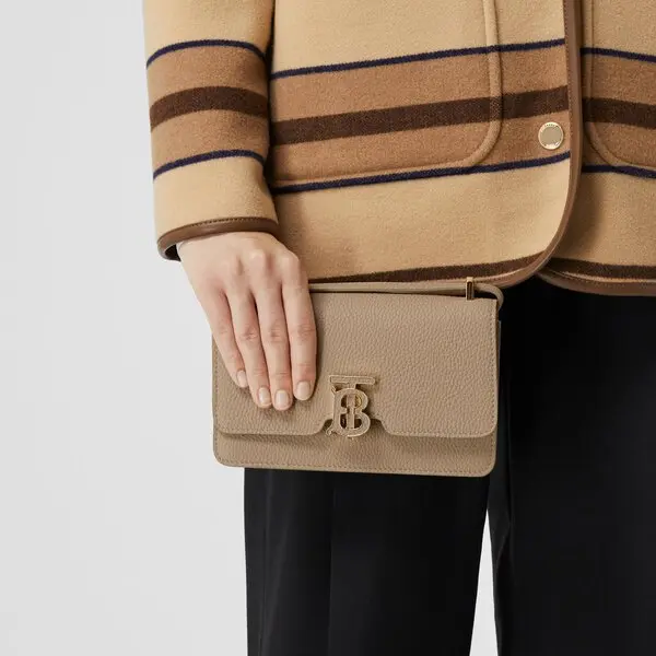 Burberry Mini Tb Shoulder Bag - Brown