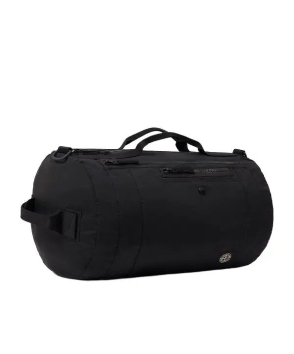 Stone Island Duffle Bag With Adjustable Strap - Black
