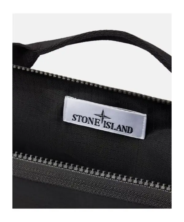 Stone Island Duffle Bag With Adjustable Strap - Black
