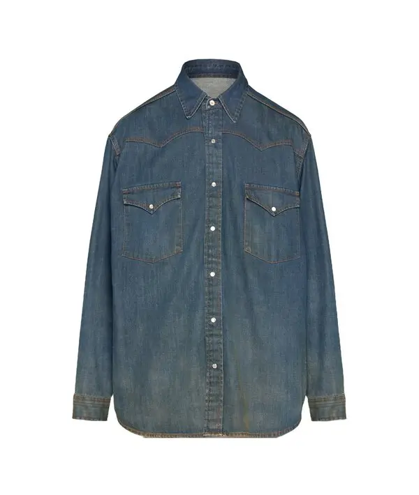 MAISON MARGIELA Americana Wash Shirt - Blue