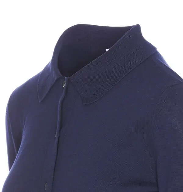 Thom Browne 4-bar Stripe Knitted Polo Shirt