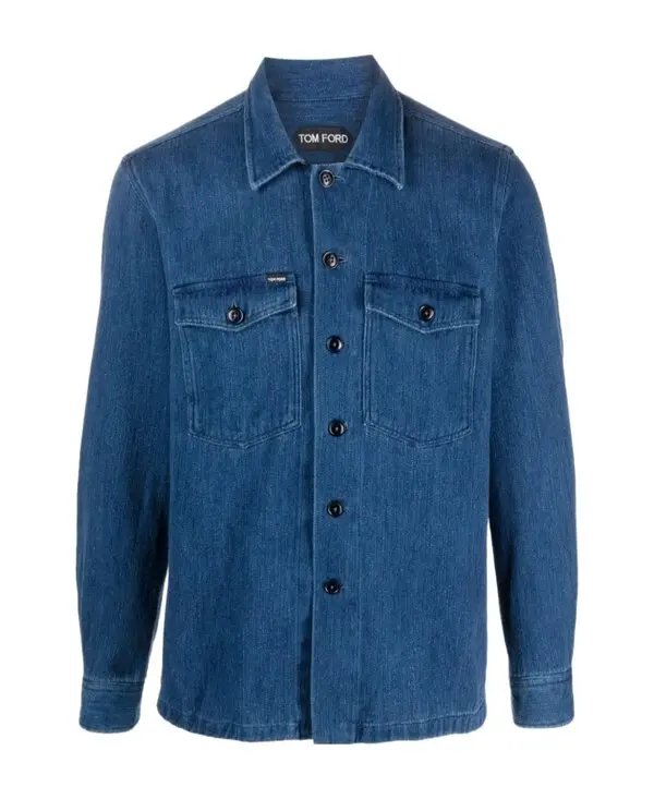 TOM FORD Denim Overshirt - Blue
