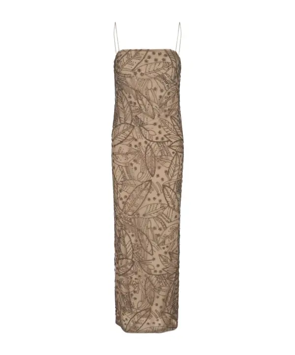 Polo Ralph Lauren Lauren Ralph Lauren Embellished Floral Slit Dress