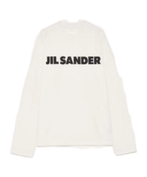 JIL SANDER Crewneck Long Sleeve T-shirt With Logo - White