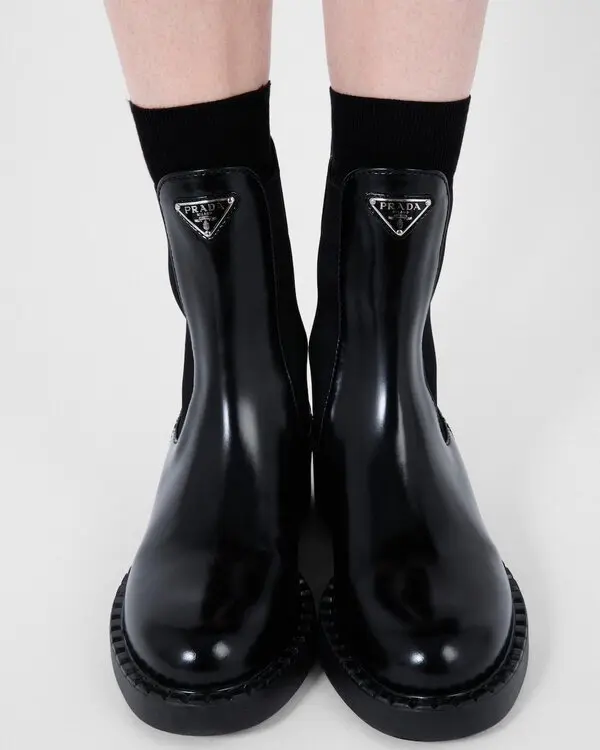 Prada Round-toe Ankle Boots
