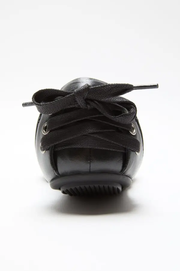Acne Studios Leather Lace-up Ballerina Flats