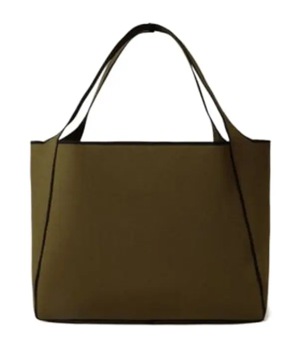 Stella McCartney Logo Square Tote Bag - Khaki