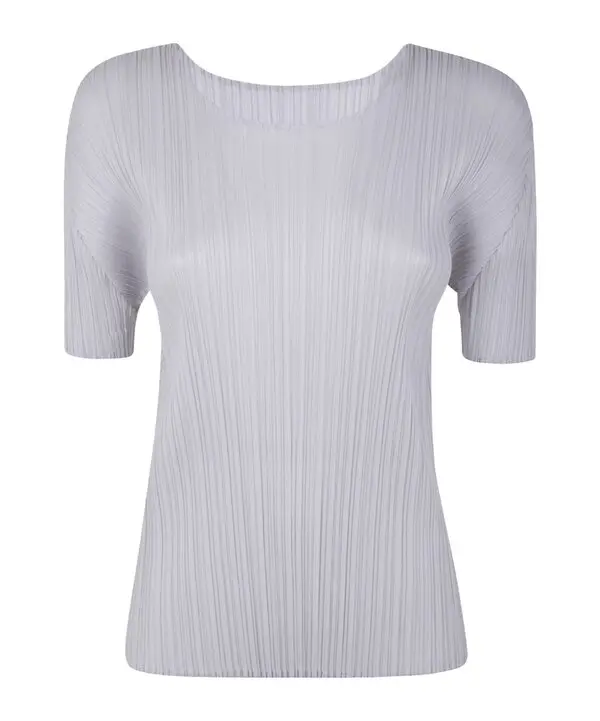 PLEATS PLEASE BY ISSEY MIYAKE Crewneck T-shirt With Ruched Details