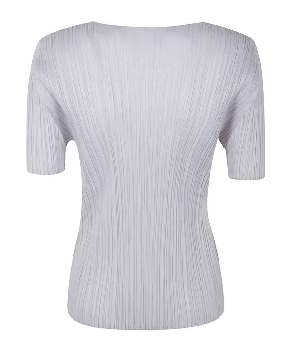 PLEATS PLEASE BY ISSEY MIYAKE Crewneck T-shirt With Ruched Details