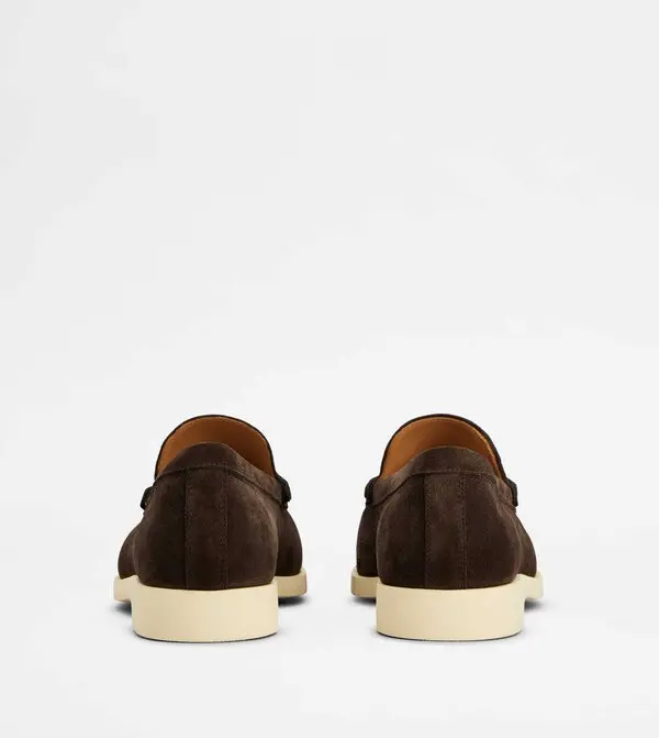 TOD'S Suede Penny Loafers - Brown