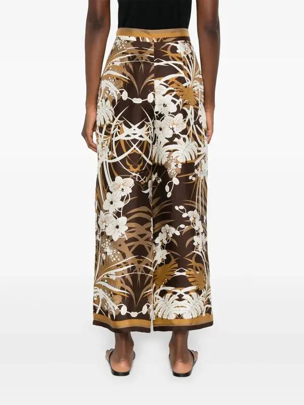 Max Mara Printed Silk Trousers