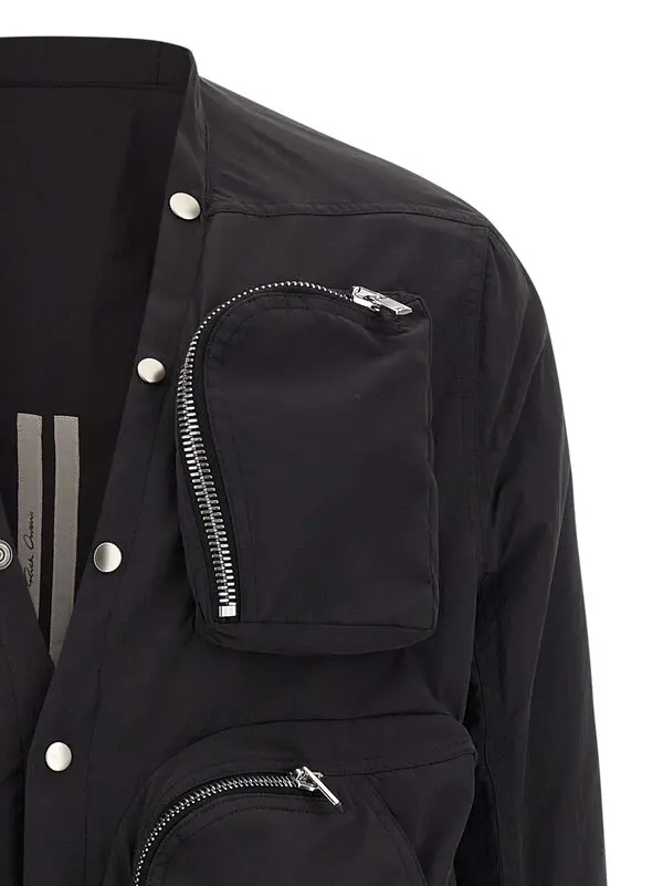 Rick Owens Cargo Jacket With V-neck And Long Sleeves