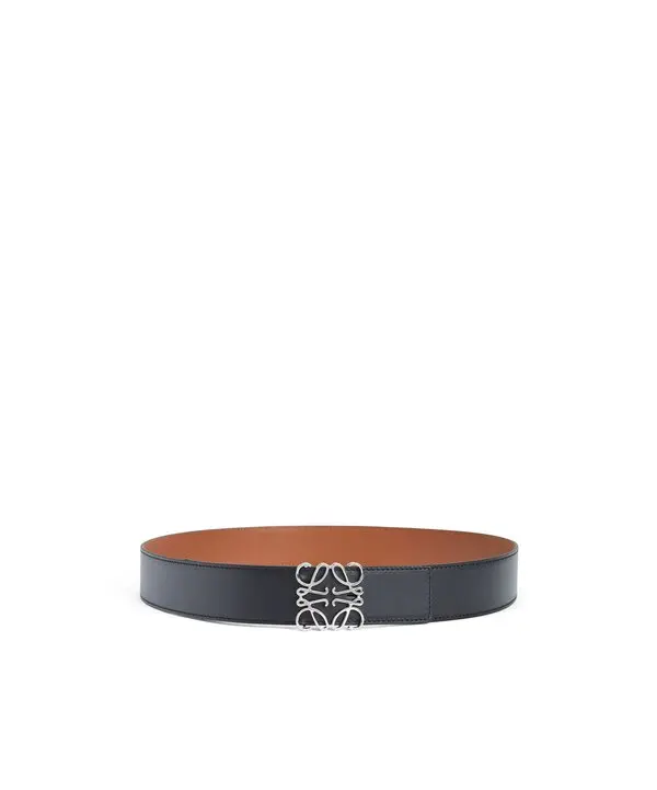 Loewe Reversible Anagram Buckle Belt - Black/tan