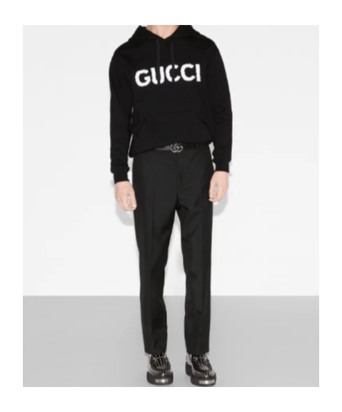 Gucci Embroidered Jersey Hoodie