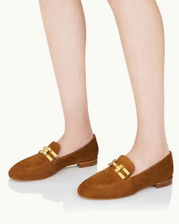 AQUAZZURA Brandi Loafers - Brandy Brown