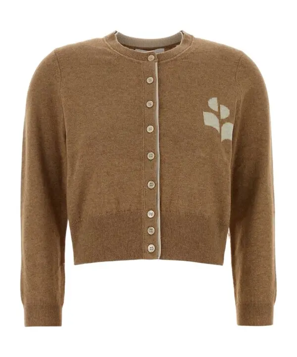 Isabel Marant Étoile Lona Crewneck Cardigan With Logo Detail - No