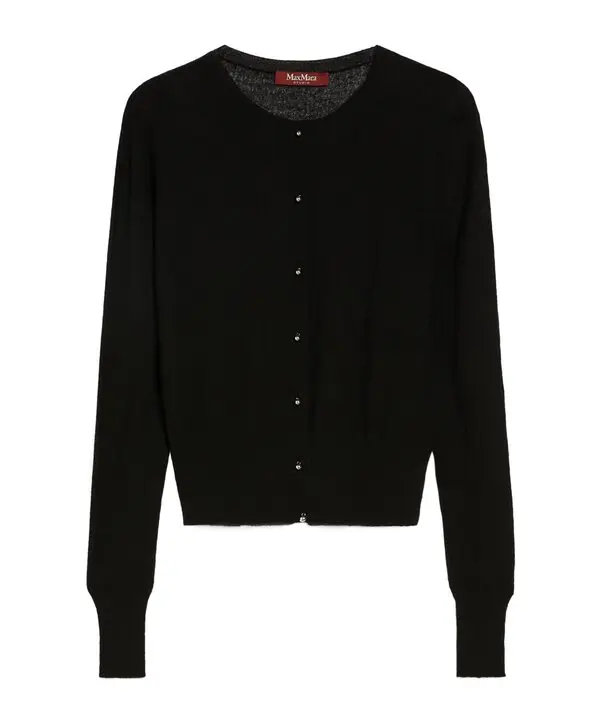 Max Mara Viscose Yarn Cardigan - Black