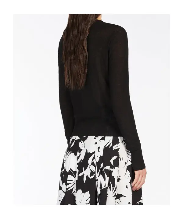 Max Mara Viscose Yarn Cardigan - Black