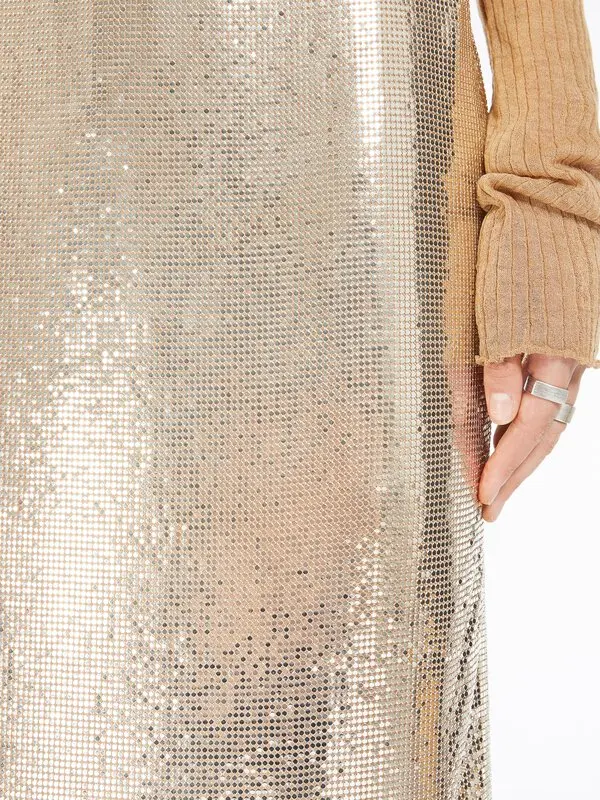 Sportmax Cariddi Embellished High Waist Zipper Skirt