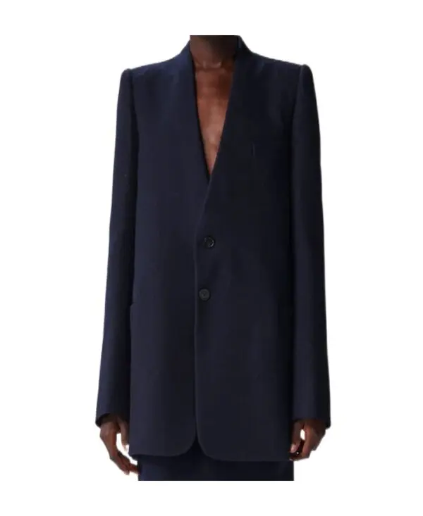 ANN DEMEULEMEESTER Wool V-neck Suit Coat