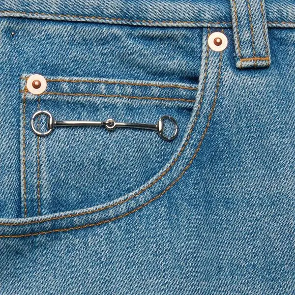 Gucci Wide Leg Frayed Hem Jeans