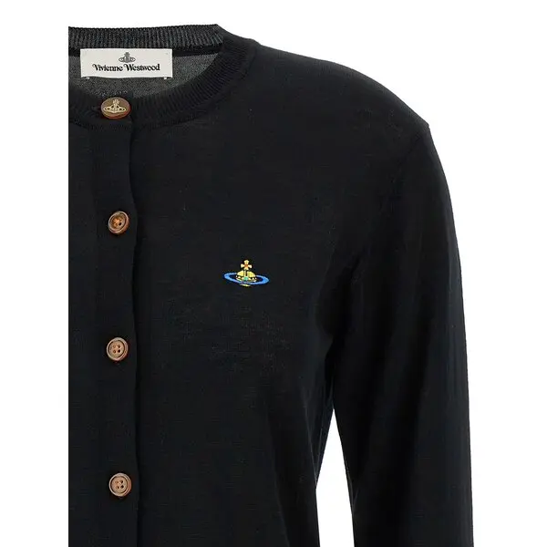 VIVIENNE WESTWOOD Logo Embroidered Buttoned Cardigan