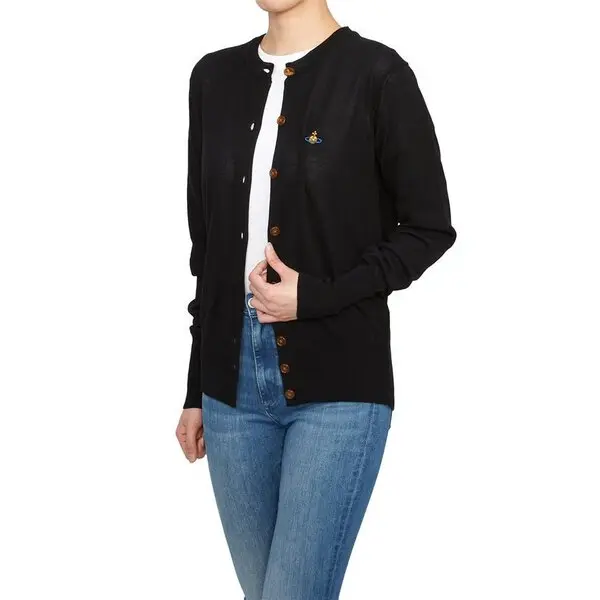 VIVIENNE WESTWOOD Logo Embroidered Buttoned Cardigan