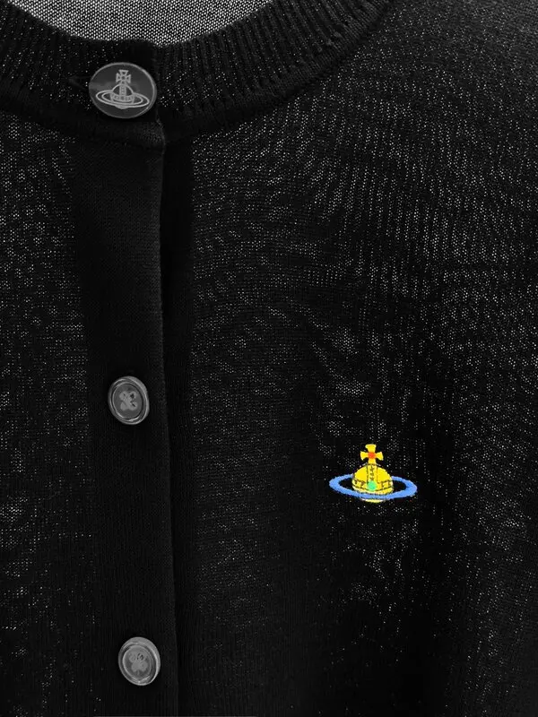 VIVIENNE WESTWOOD Logo Embroidered Buttoned Cardigan