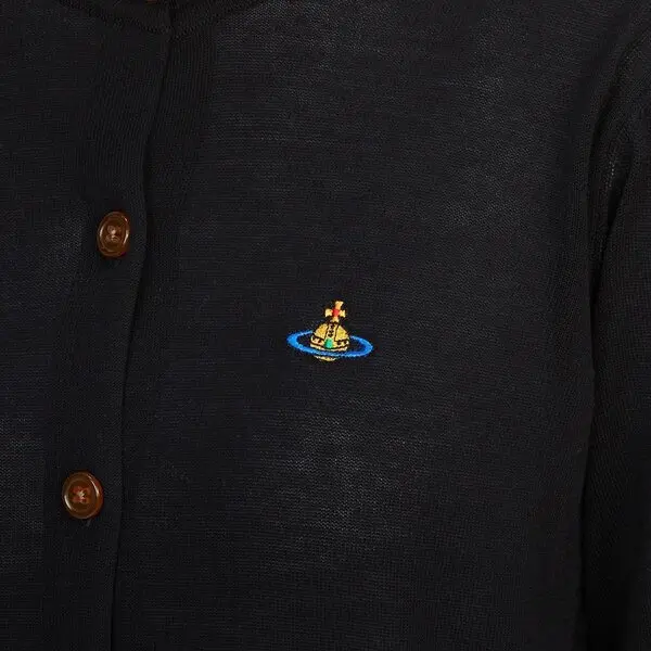 VIVIENNE WESTWOOD Logo Embroidered Buttoned Cardigan