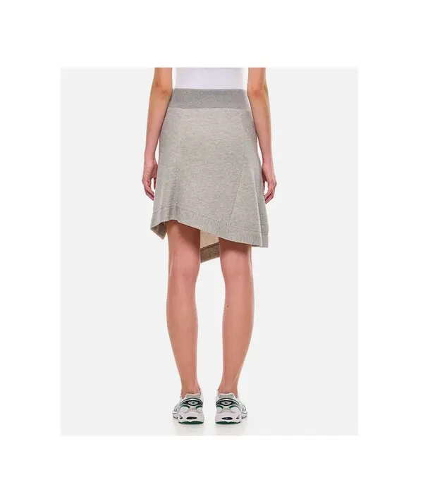 Sacai High Waist Mini Asymmetric Skirt