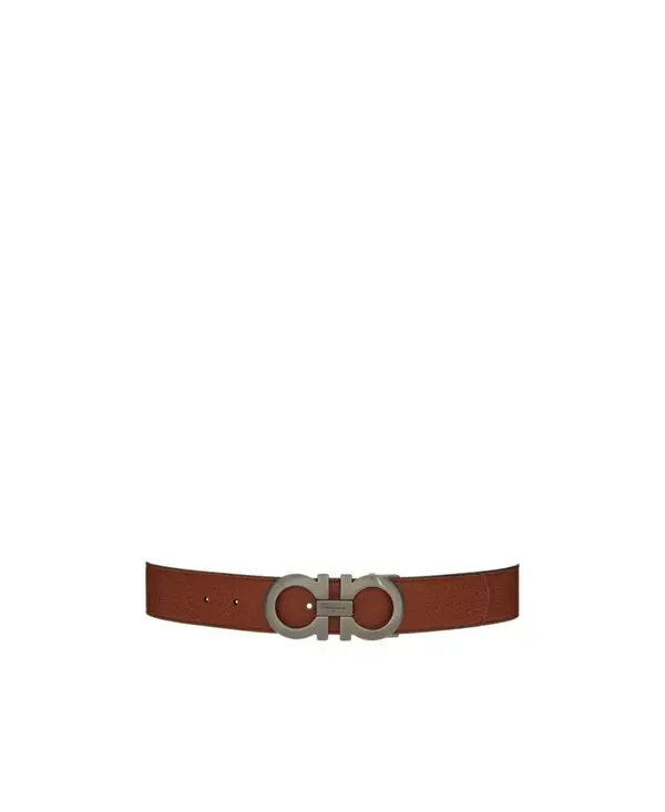 FERRAGAMO Gancini Reversible Belt - Black