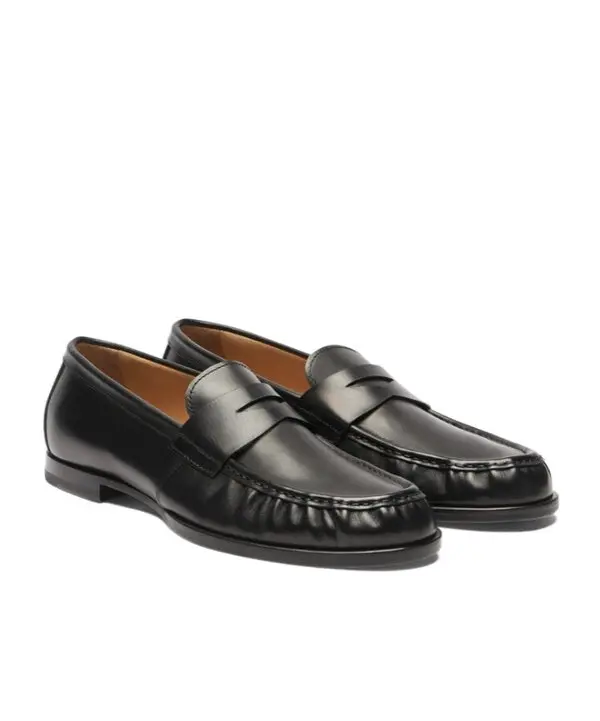 SCAROSSO Fred Round-toe Loafers - Black