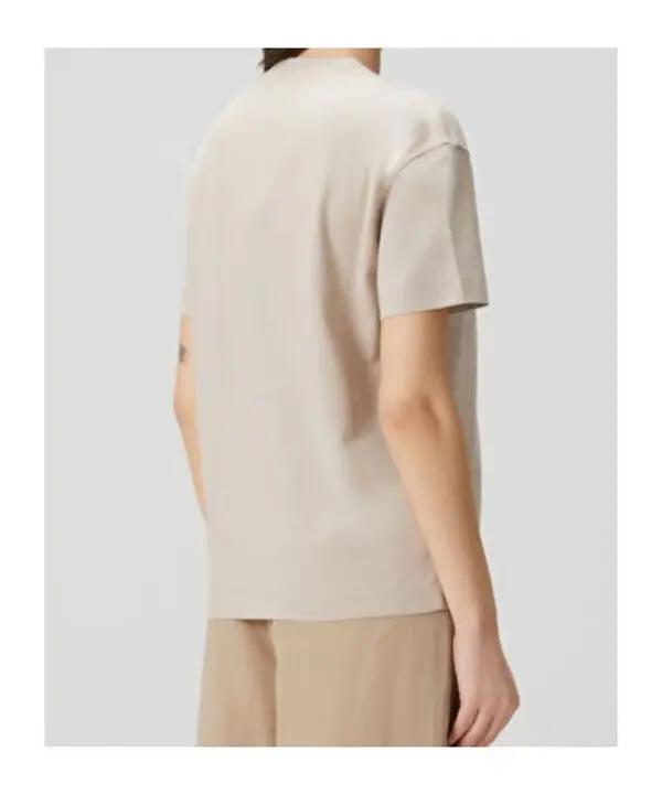 Brunello Cucinelli Shiny Tab Crewneck T-shirt - Nude