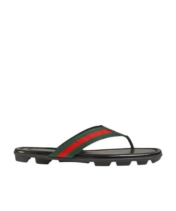 Gucci Thong Sandals With Web Detailing