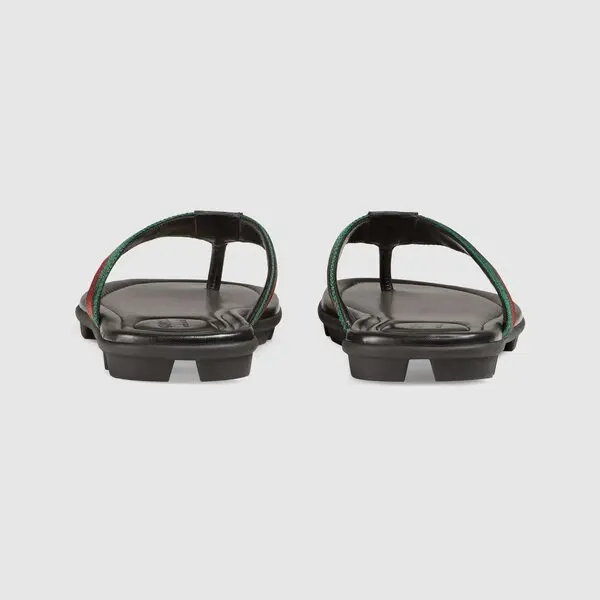 Gucci Thong Sandals With Web Detailing