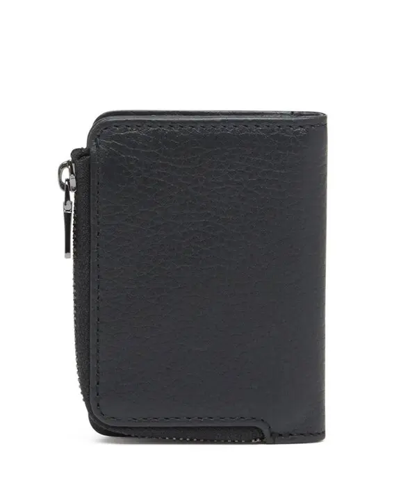 DIESEL® Logo Plaque Leather Wallet - Black