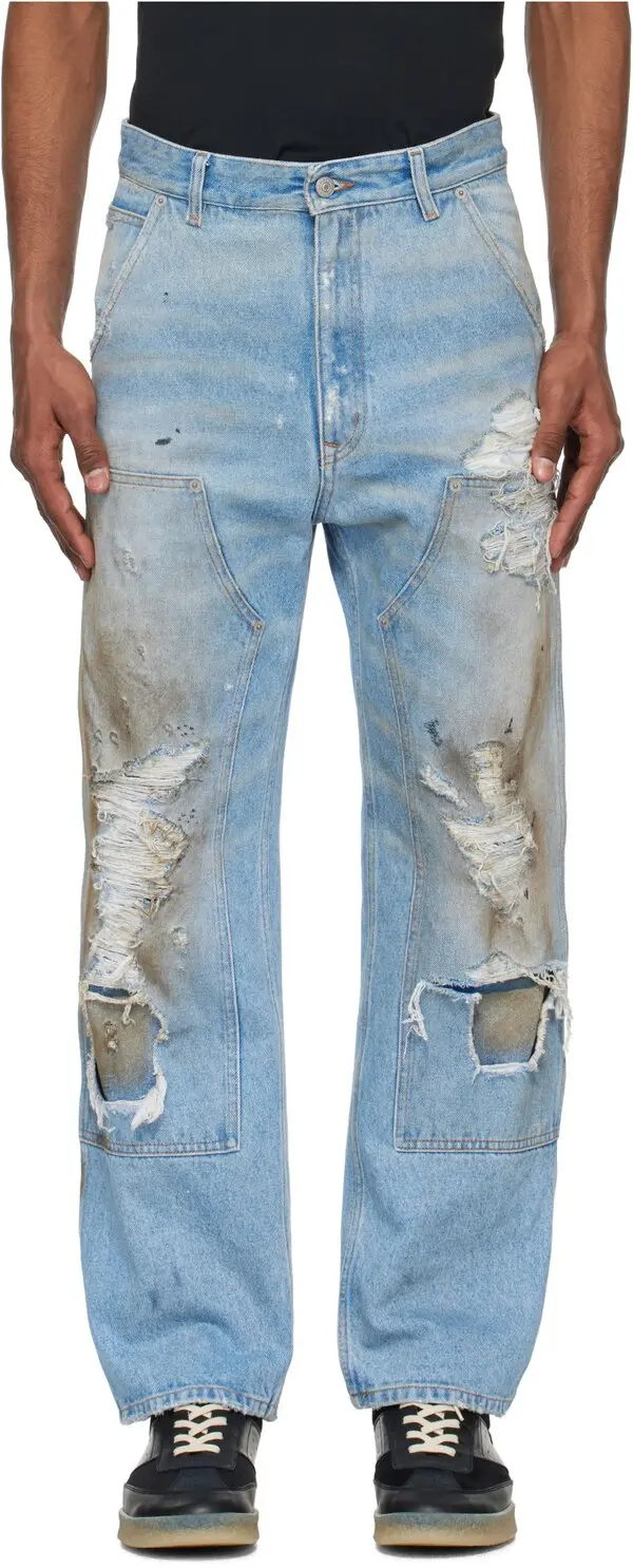 MAISON MARGIELA Distressed Straight-leg Jeans