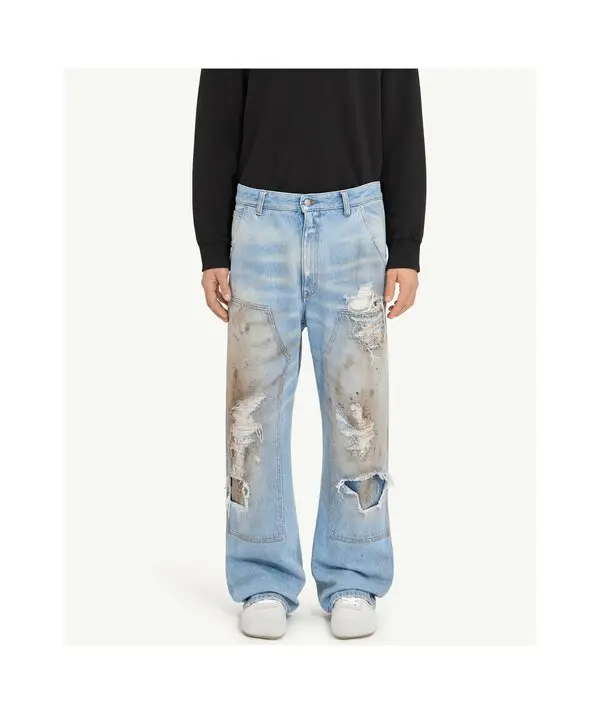 MAISON MARGIELA Distressed Straight-leg Jeans