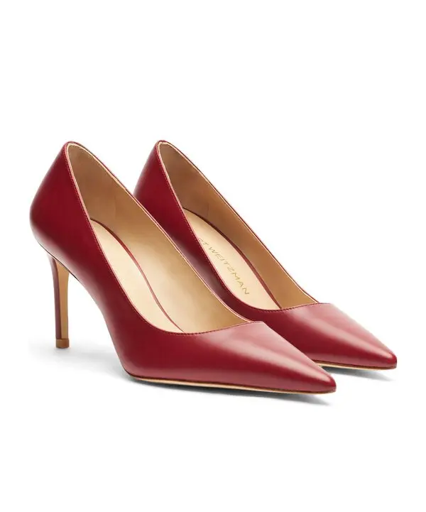 STUART WEITZMAN Pointed Toe Stiletto Heels - Red
