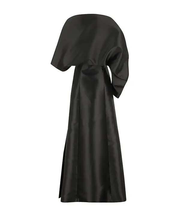 Alberta Ferretti Square Neck A-line Long Dress