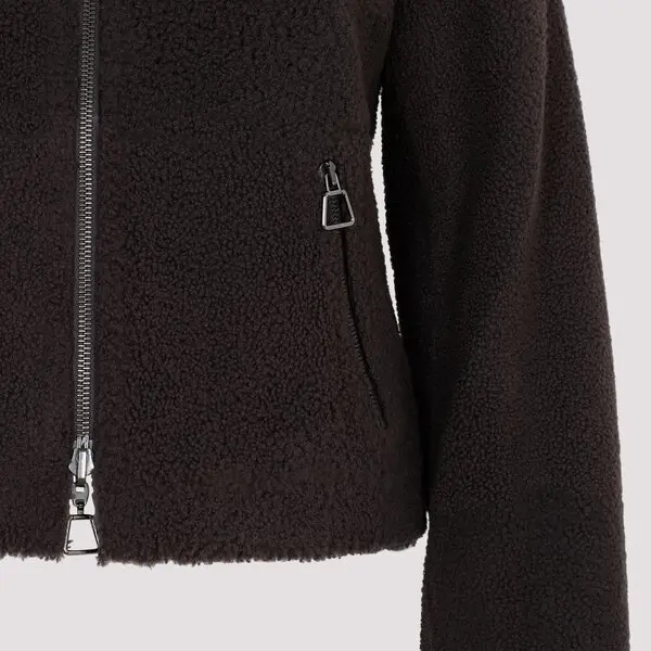 Akris Shearling-collar Leather Jacket