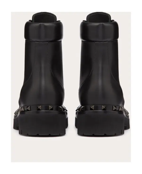 Valentino Garavani Rockstud Lace-up Ankle Boots