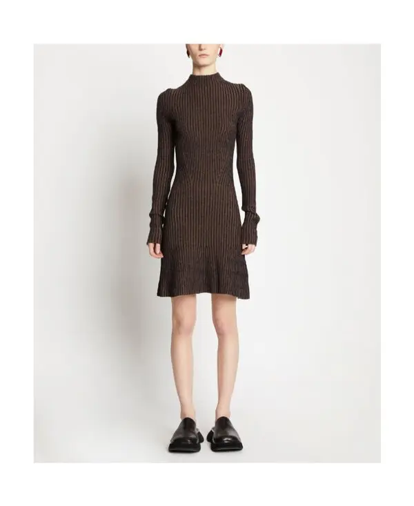 Proenza Schouler Ribbed Mock Neck Mini Dress
