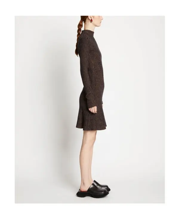 Proenza Schouler Ribbed Mock Neck Mini Dress